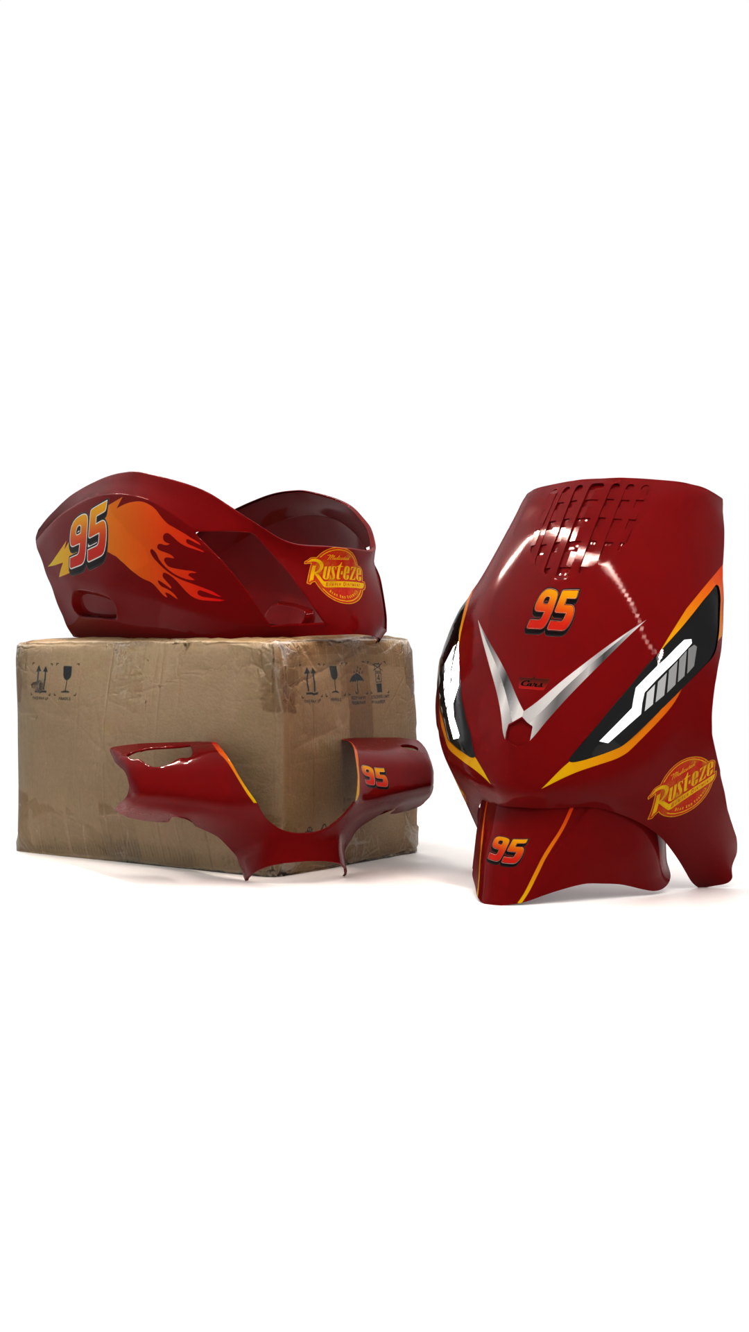 Lightning Mc Queen ''Cars'' - Piaggio Zip Graphics Kit (Original Plast ...