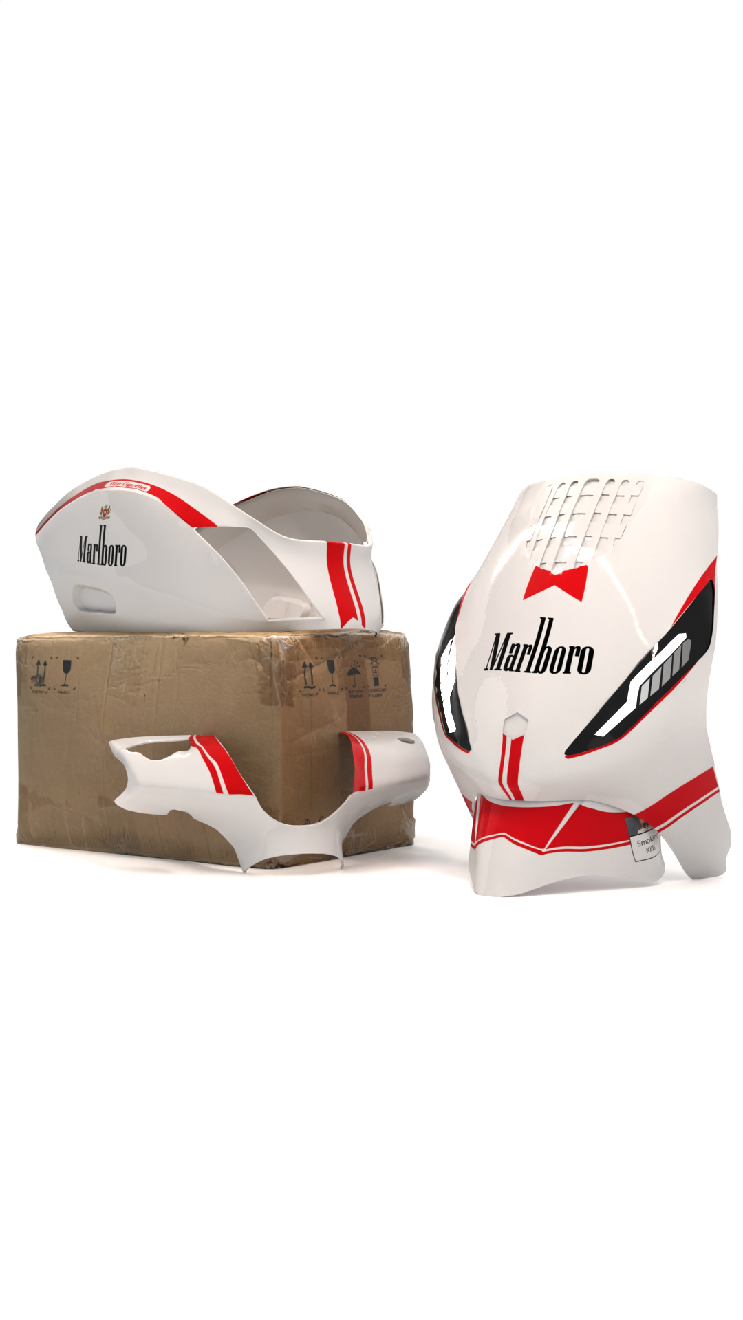 Marlboro - Piaggio Zip Graphics Kit (Original Plastics) – Zip Graphicz